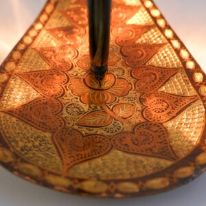 Copper Flower Sconce, Atmosphere Wall Lamp, Handmade Copper Etched ...
