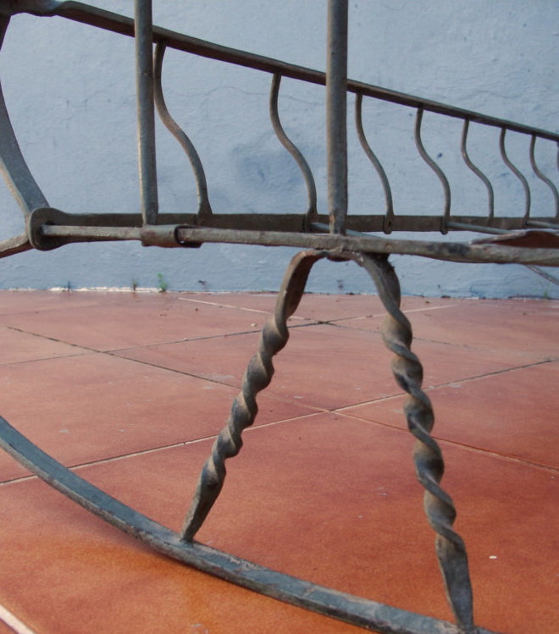 Antique Ornate Cradle Iron Wrought Crib Rocking Baby Bed Early 1900's ...