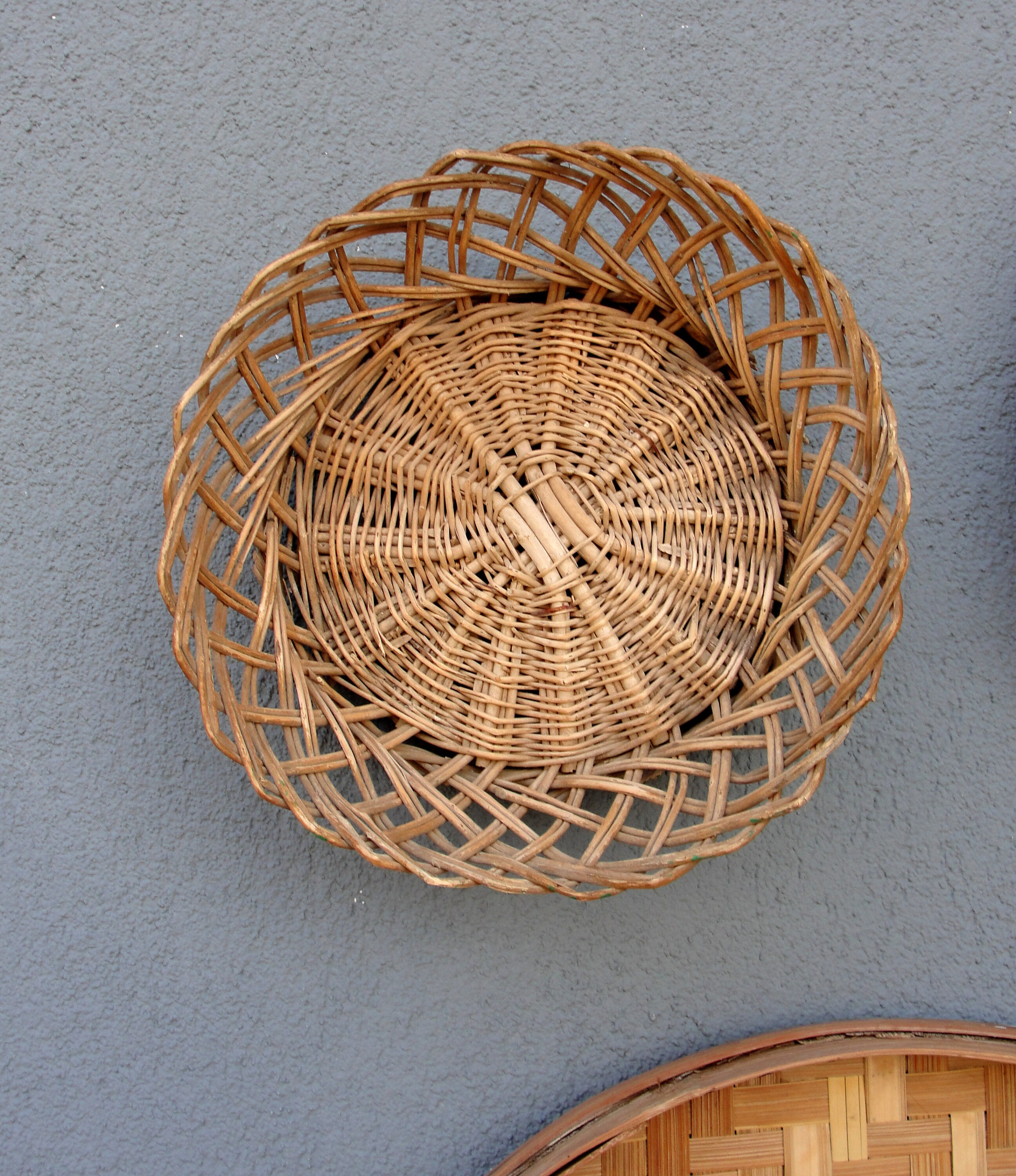 Vintage Wicker Wall Baskets Set Wicker Wall Art Wicker Basket | Etsy