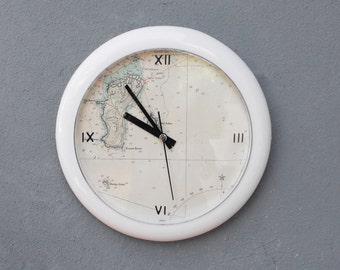 Red & White Wall Clock 8 Sizes to Choose Made in USA - Etsy