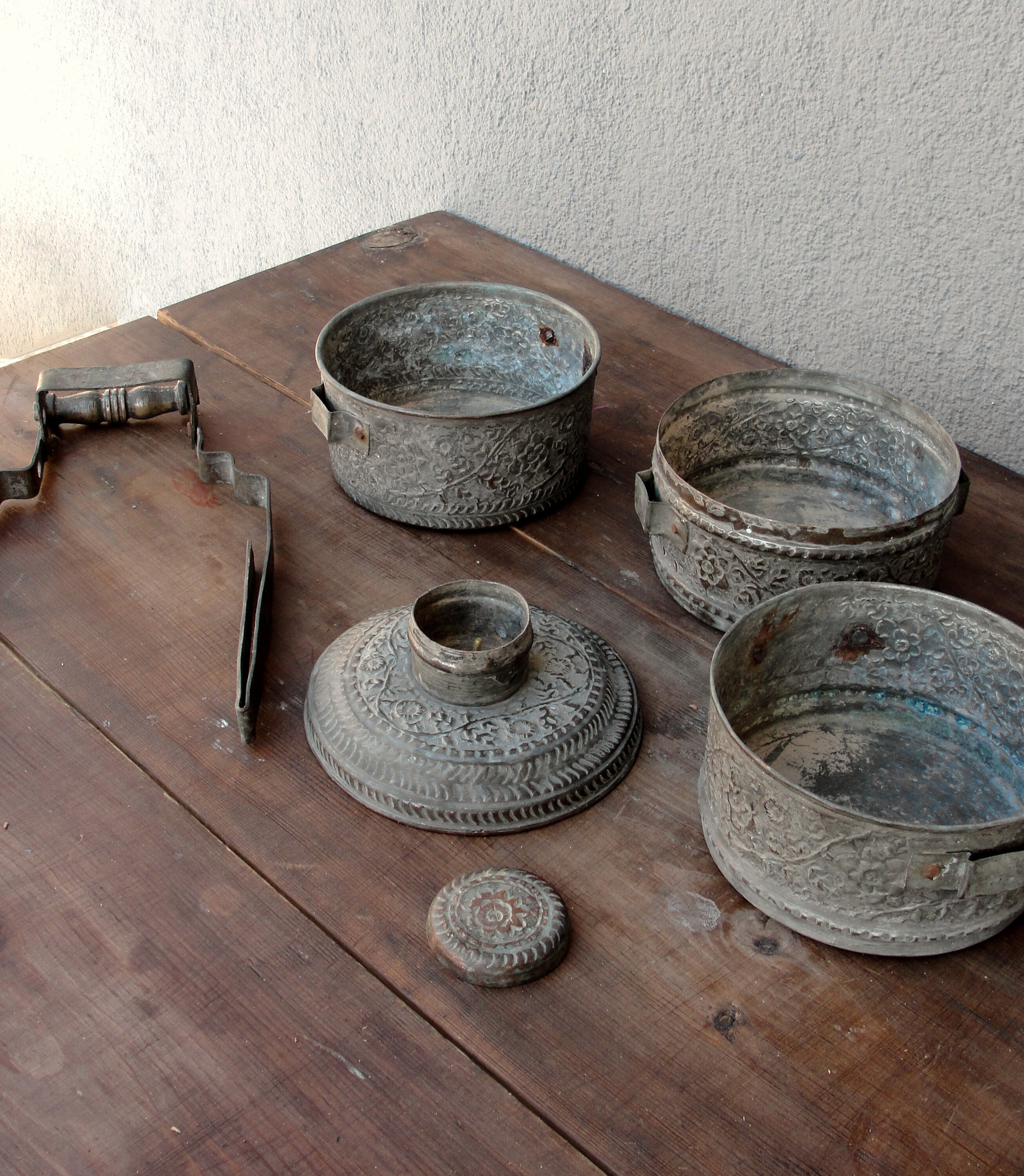 Vintage Food containers Tiffin Vintage Copper Compartments | Etsy