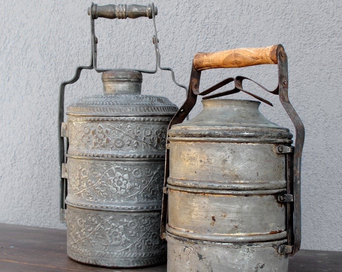 Vintage Food Containers Tiffin Vintage Copper Compartments - Etsy