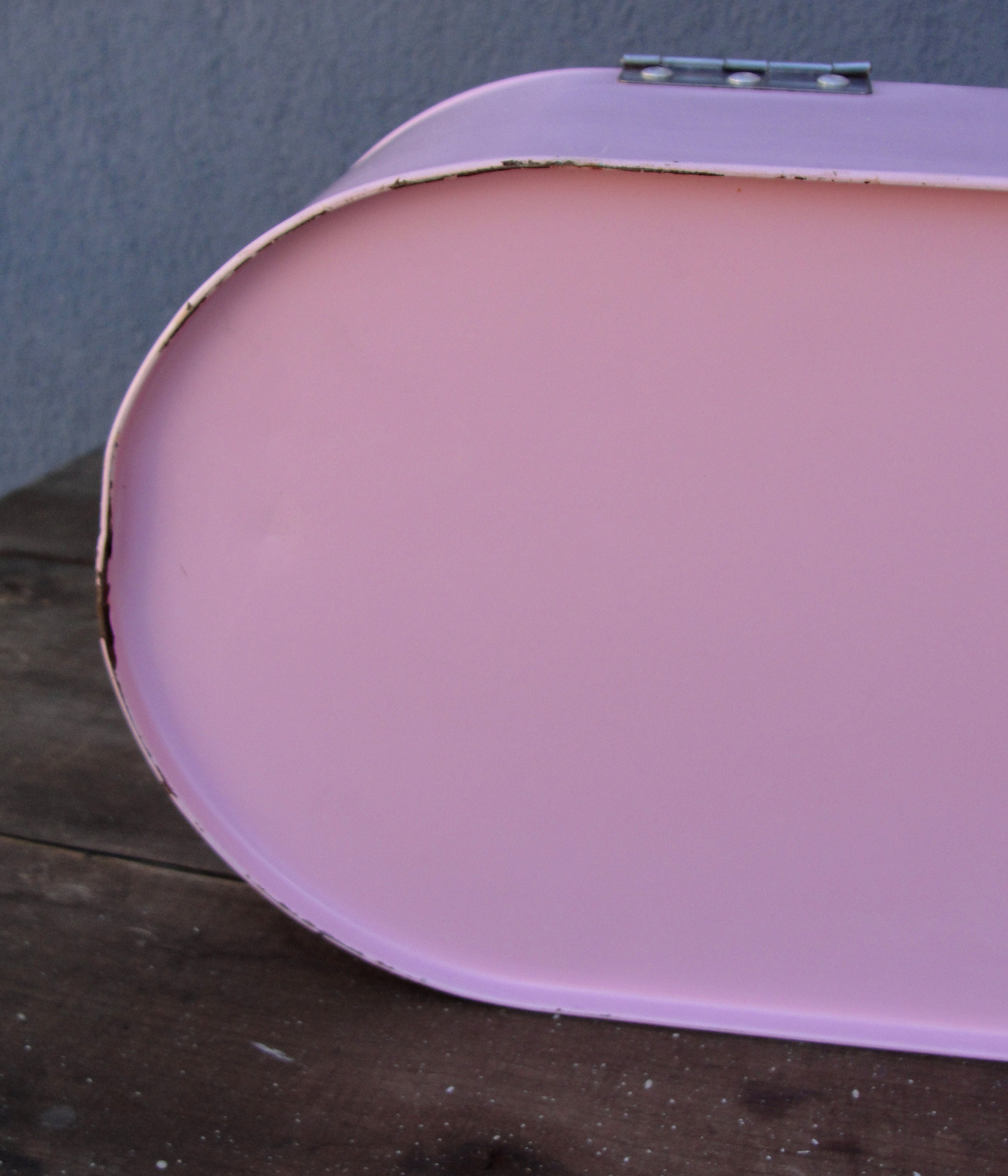 Vintage Bread Box Tin Funky Pink 1970's Kitchen Decor | Etsy