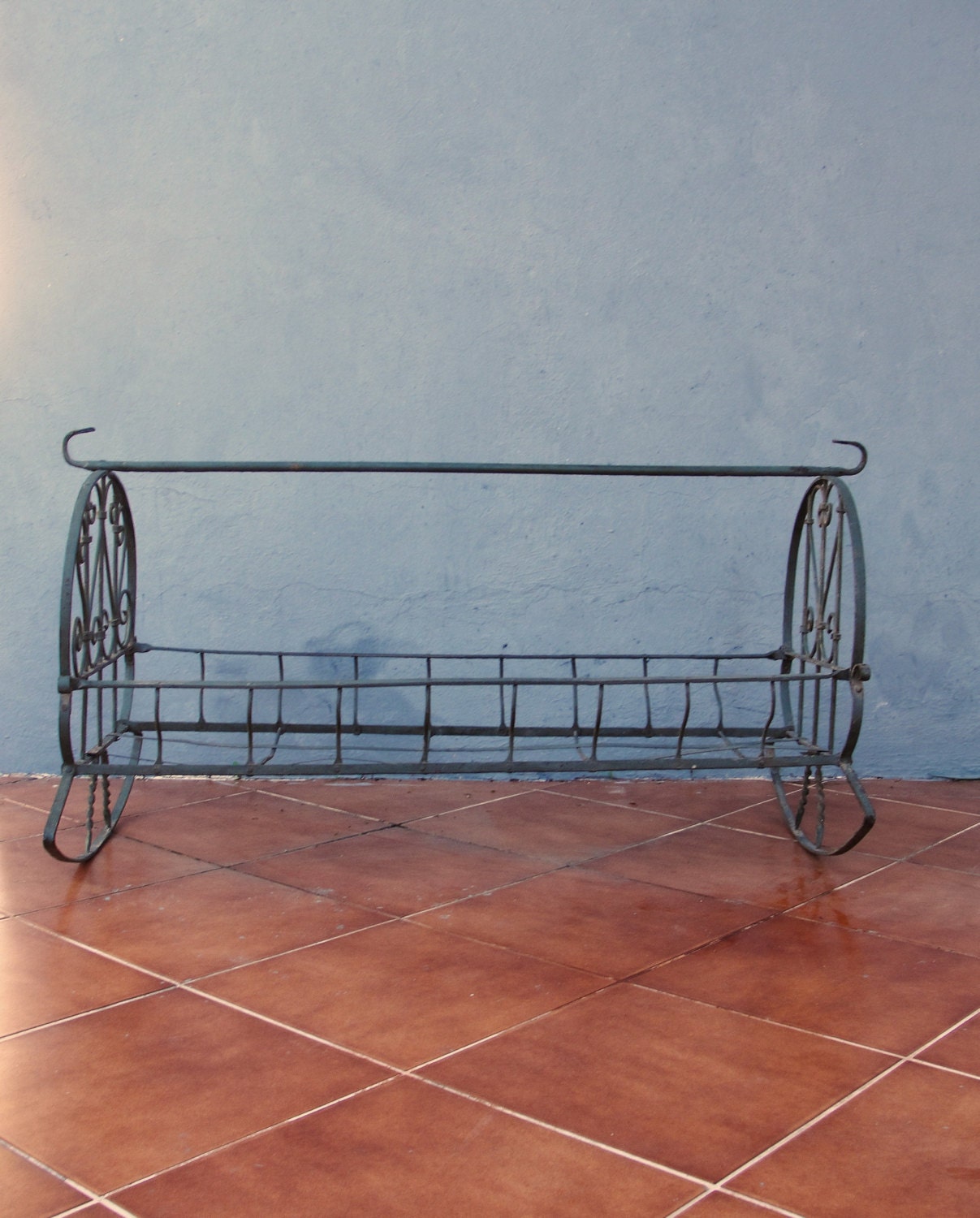 Antique Ornate Cradle Iron Wrought Crib Rocking Baby Bed Early - Etsy