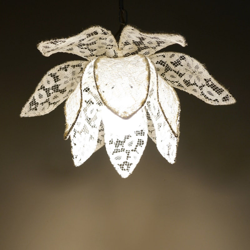 Vintage Flower Lamp - Etsy