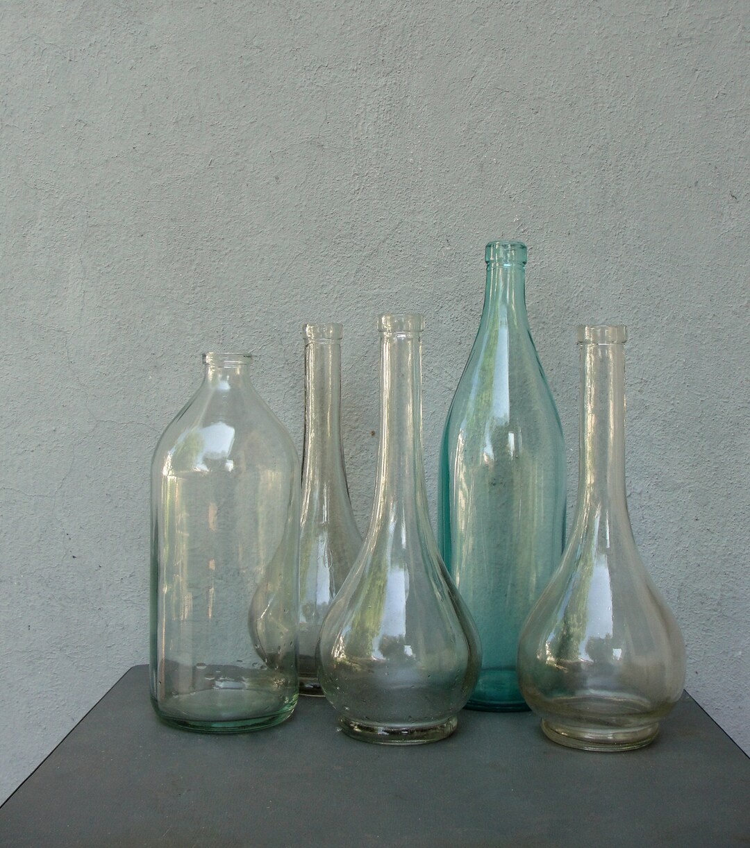 Vintage Glass Bottles, Glass Alcohol Liquor Bottles, Turkish Bottles ...