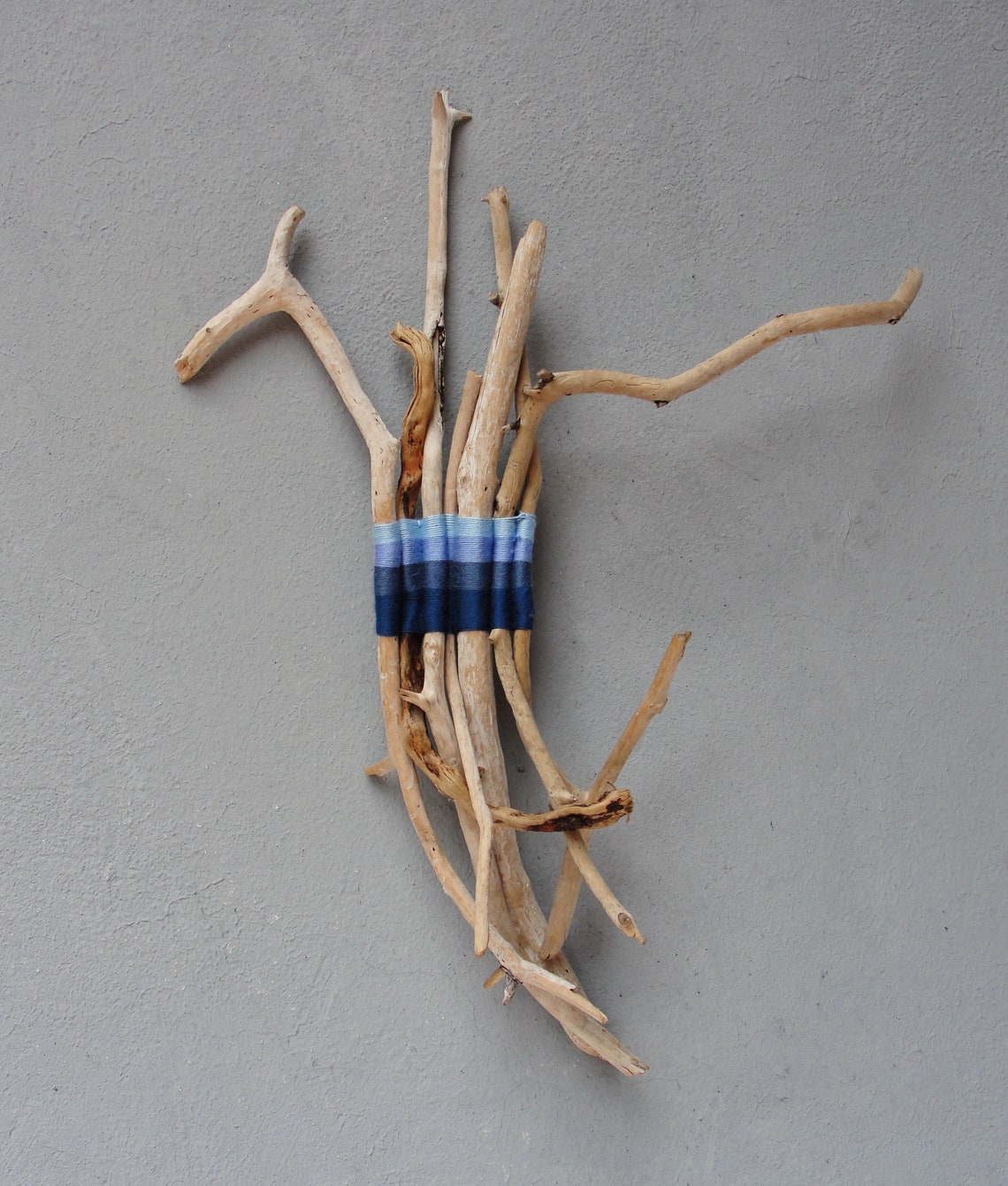 Natural Handwoven Driftwood Sticks Ombré Blue Sea Ocean - Etsy