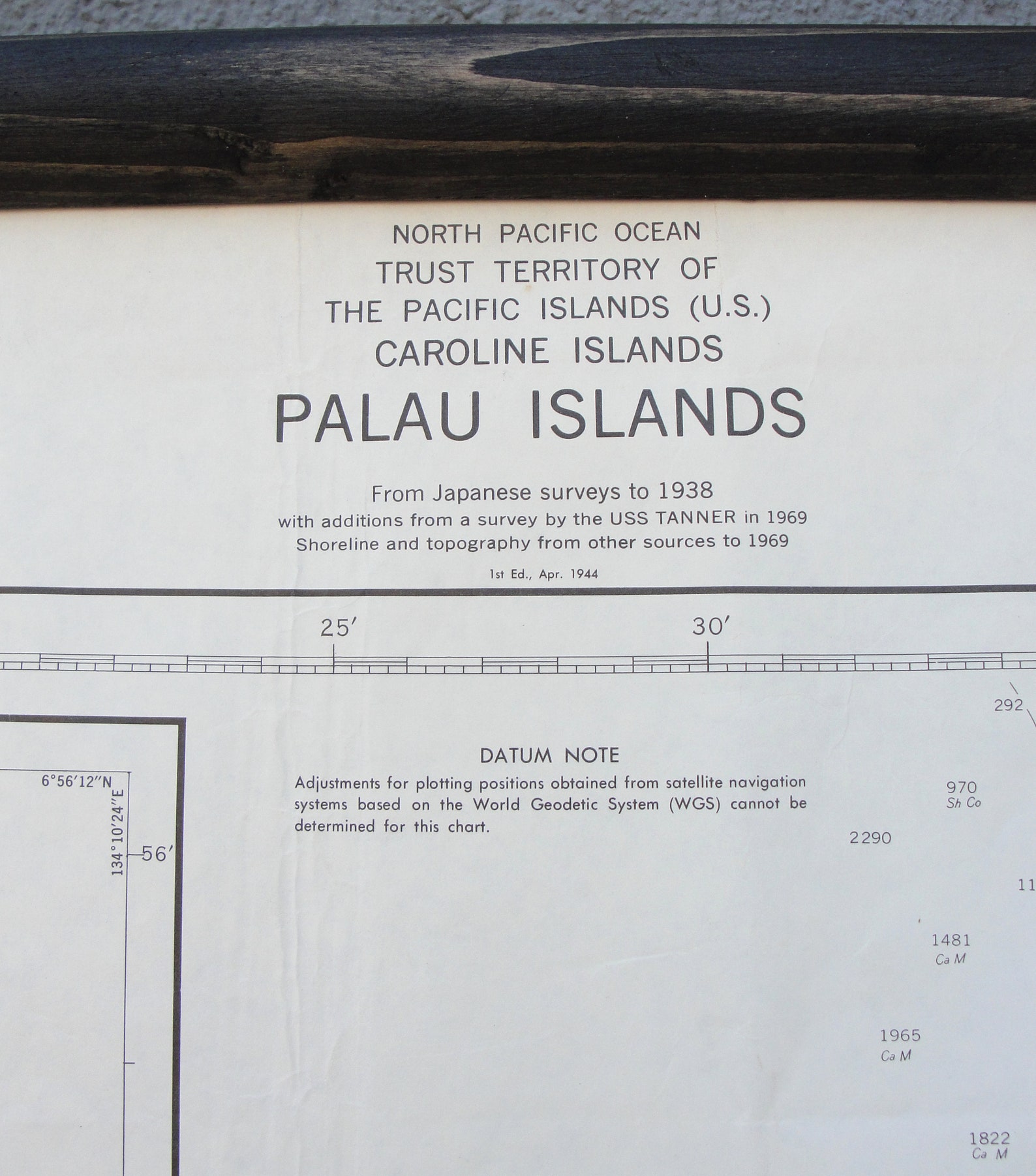 Vintage Nautical Sea Map Maritime Chart Palau Islands North - Etsy
