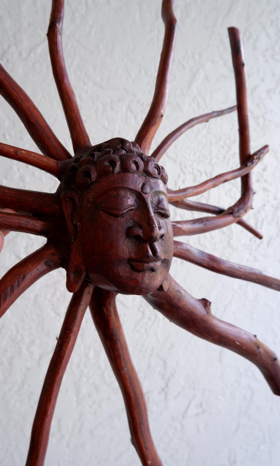 Sun Goddess Branch Art, Medusa Teak Tree, Tiki Tree Art, Wooden ...