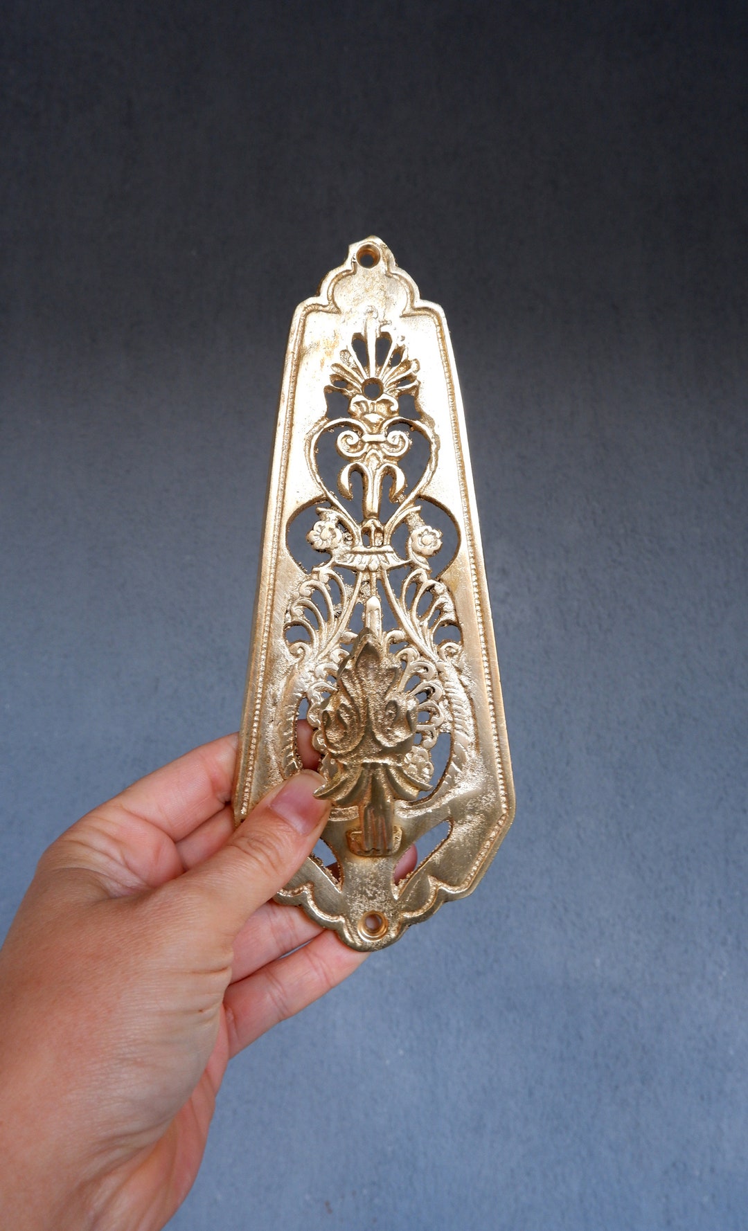 Antique Wall Hooks, Ornate Brass Coat Hook Set, Bronze Decor, Bronze ...