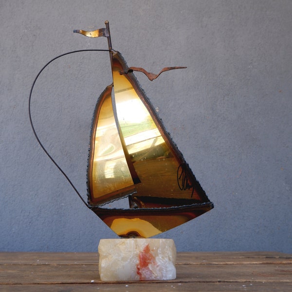 Rustic Boat Sculpture - Etsy