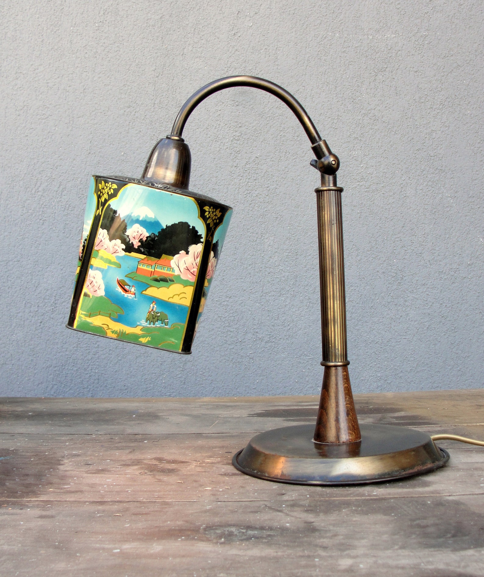 Vintage Tin Lamp Table Brass Lantern Lamp Handmade Lamp | Etsy