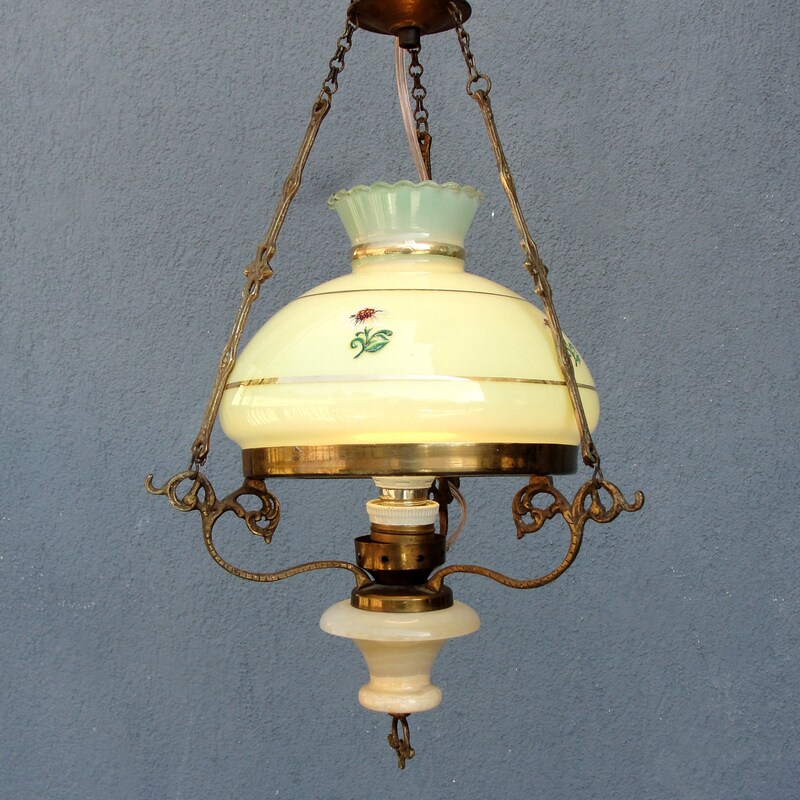 Antique Oil Ceiling Lamps - Etsy