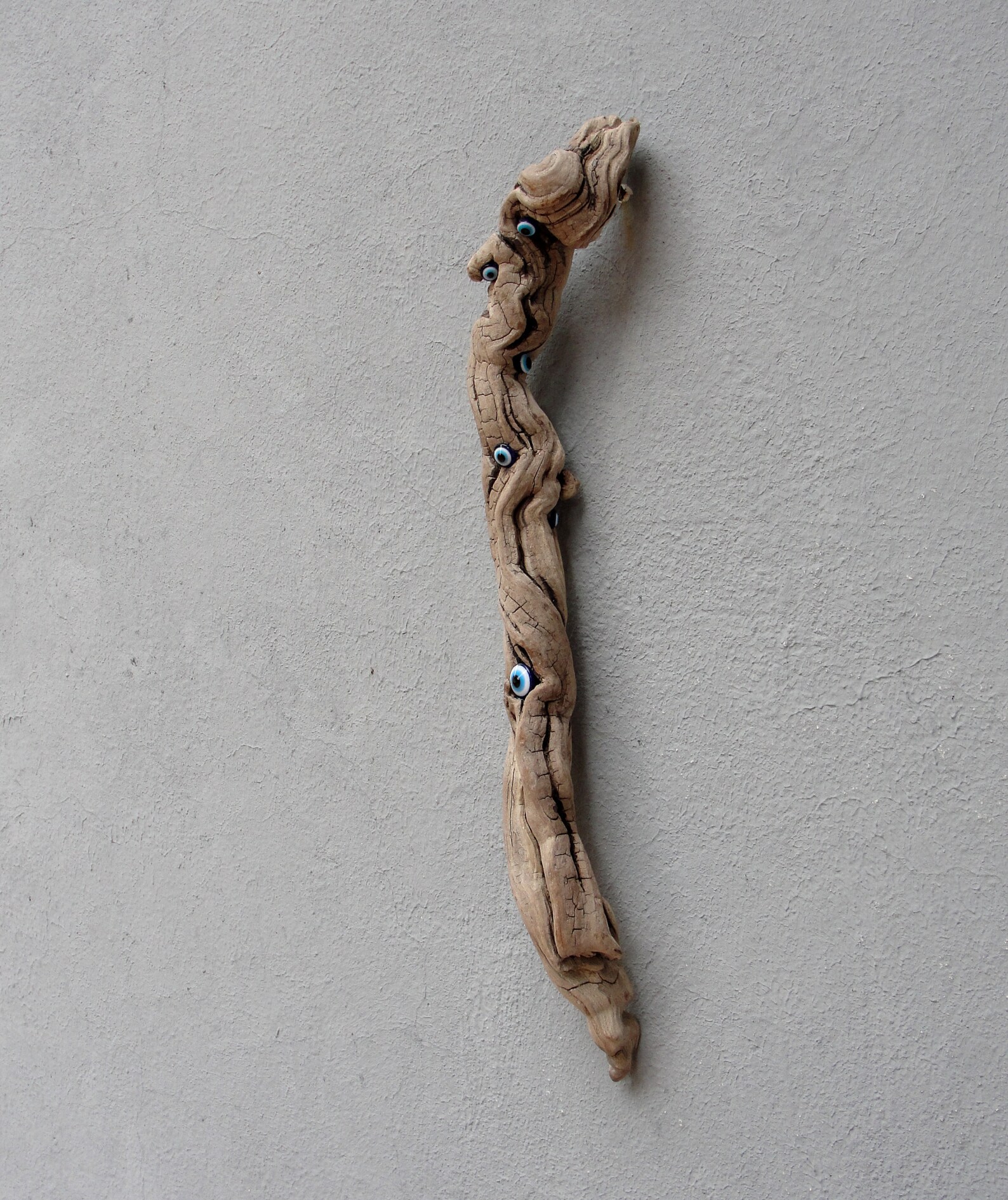 Driftwood Evil Eye Wall Hanging Protection Wand Wiccan Evil - Etsy