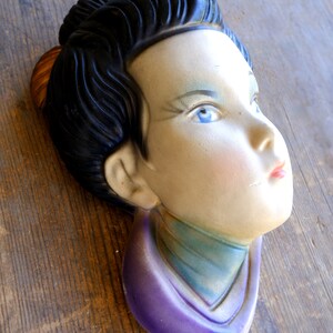 Art Deco Czech Face Wall Plaque - Plaster Wall Decor - Etsy