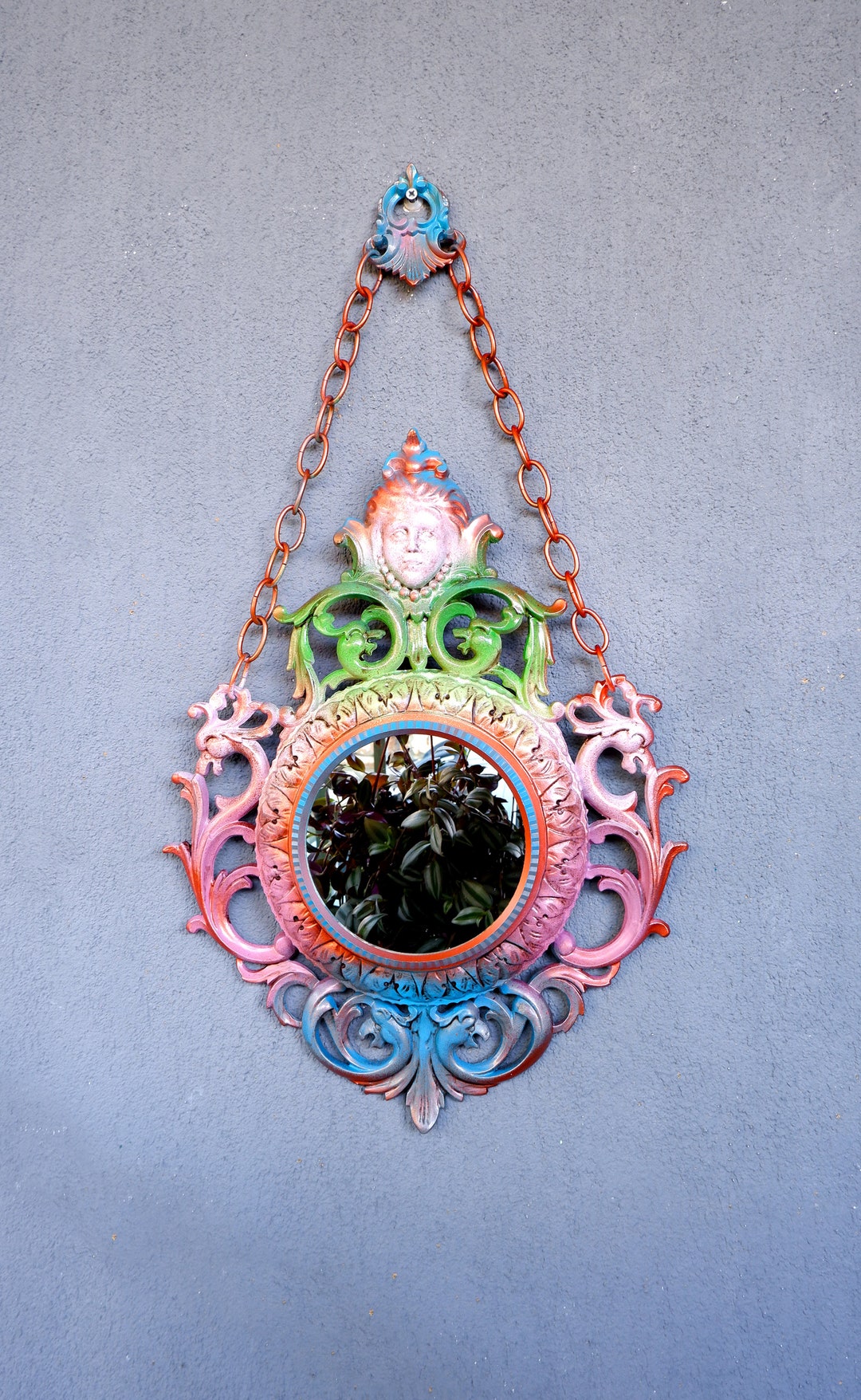 Rococo Baroque Mirror Ornate Rainbow Mirror Marie Antoinette ...