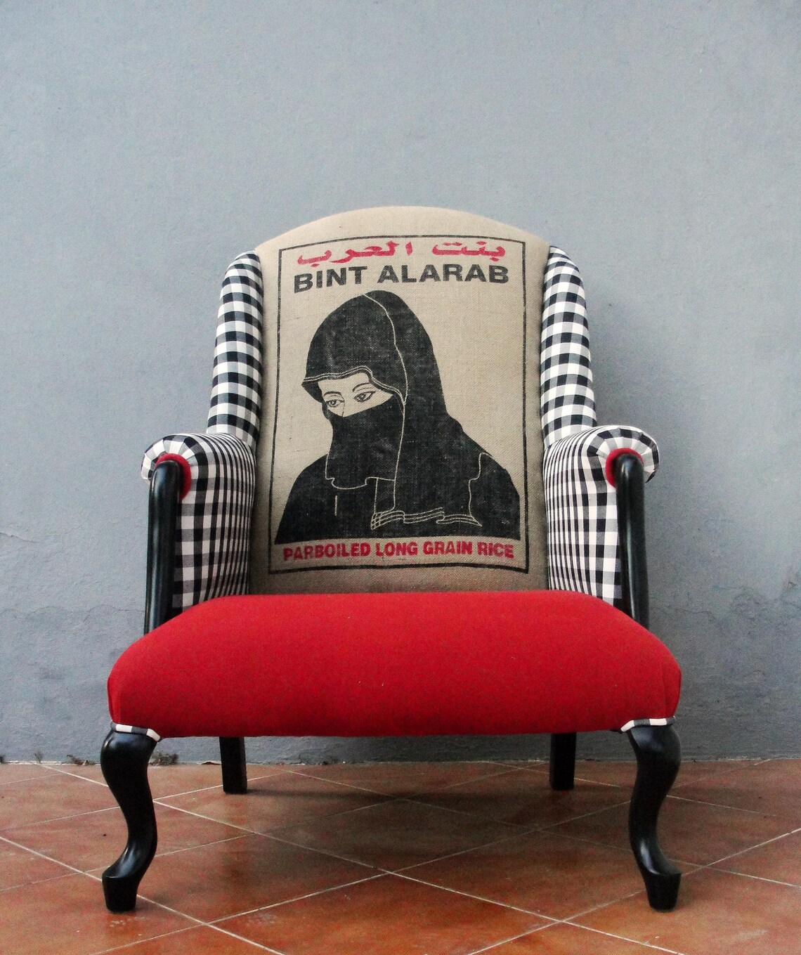 Portrait Armchair Rice Bag Chair Hijab Lady Furniture | Etsy