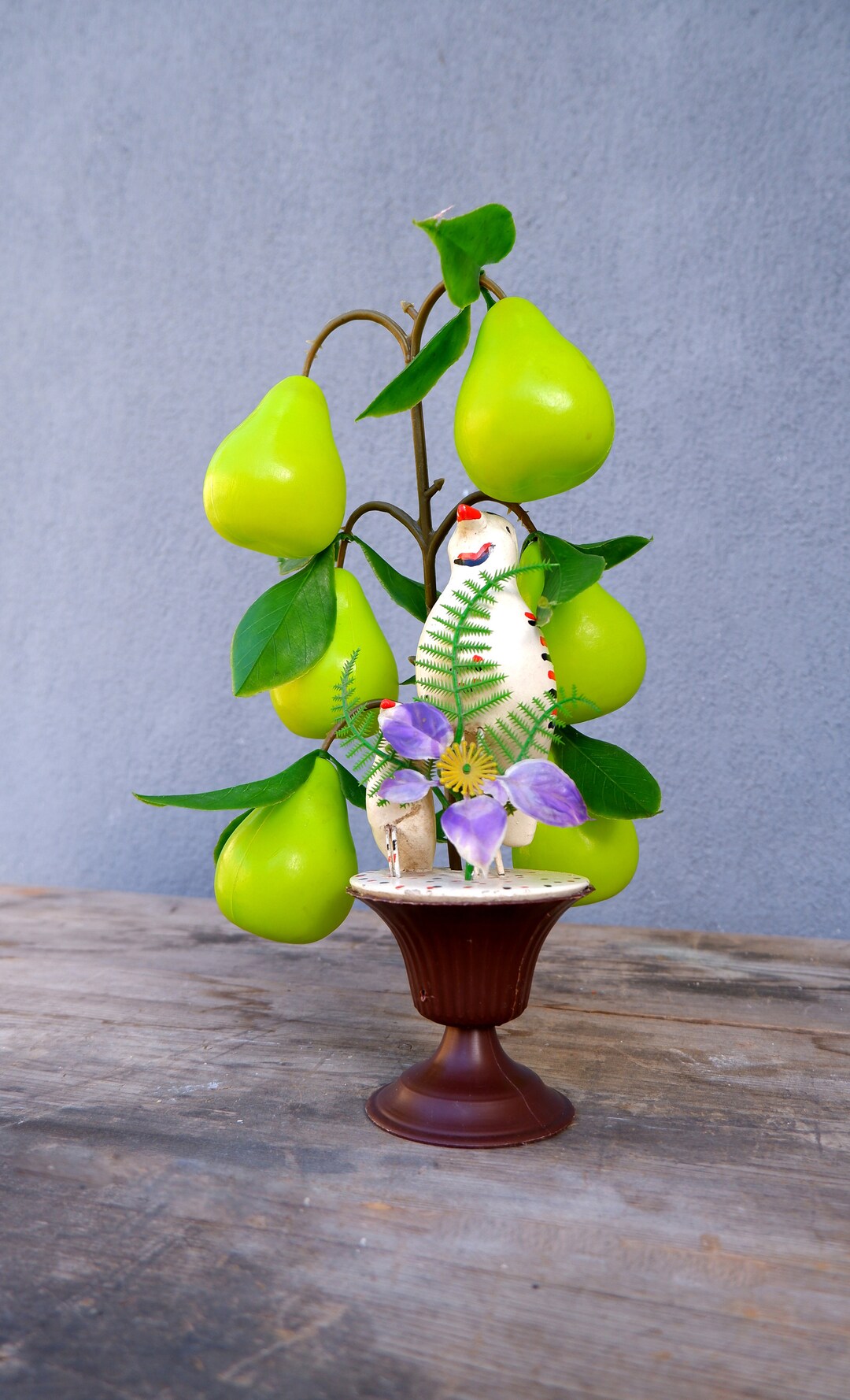 Vintage Partridge and Pear Tree Christmas Vintage Decor, Birds With ...