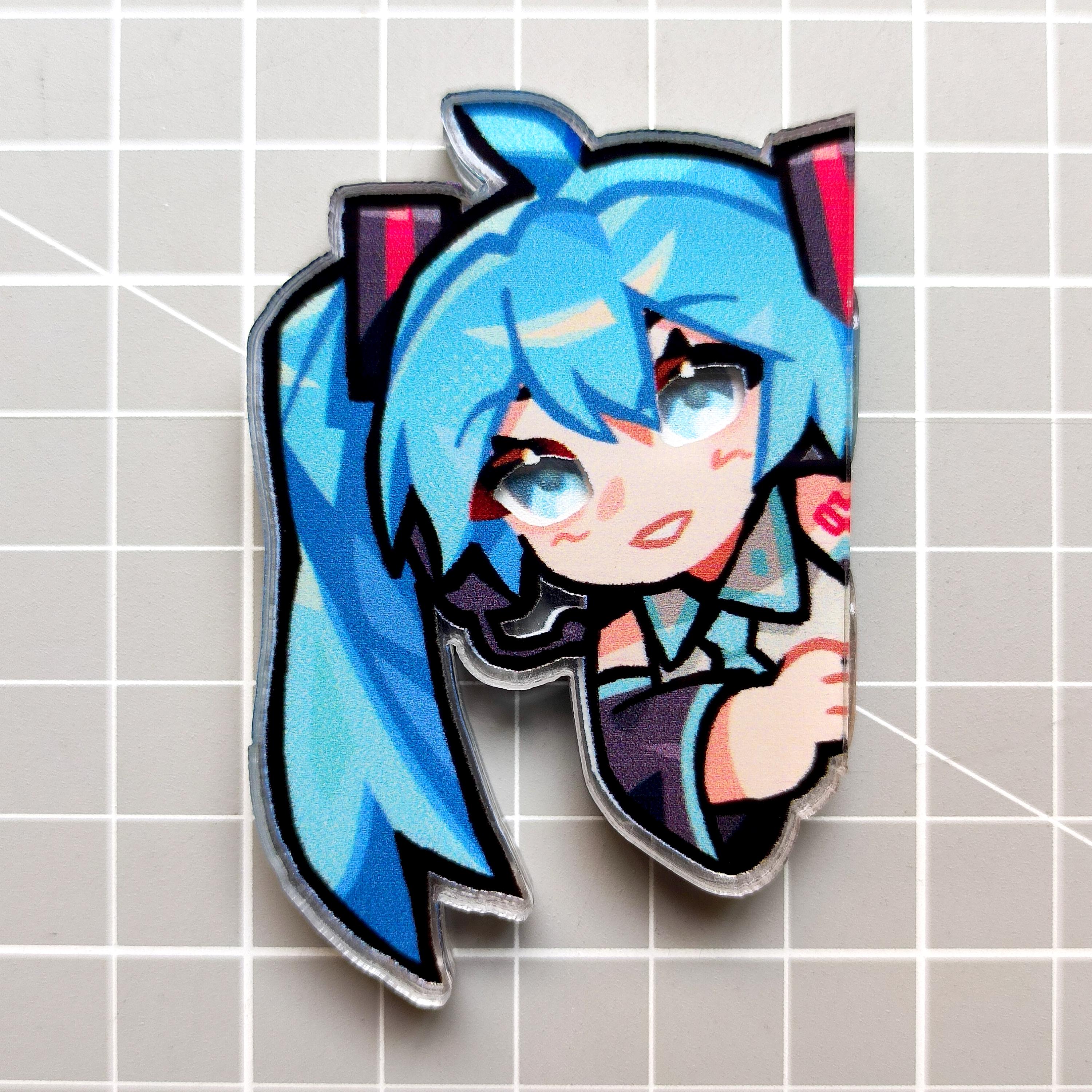 Vocaloid Peekers: Miku, Teto, Len, for Desktop Monitors - Etsy