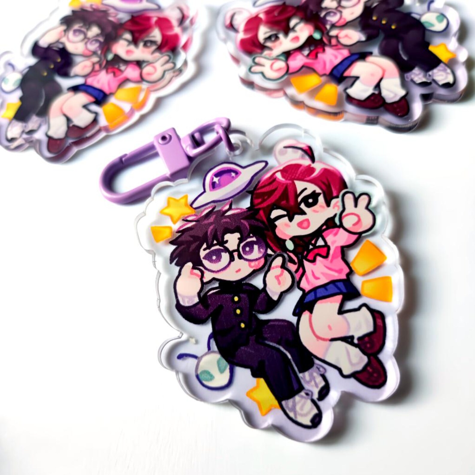 Dandandan: Okarun and Ayase Momo Acrylic Keychain, DDD Anime, Anime ...