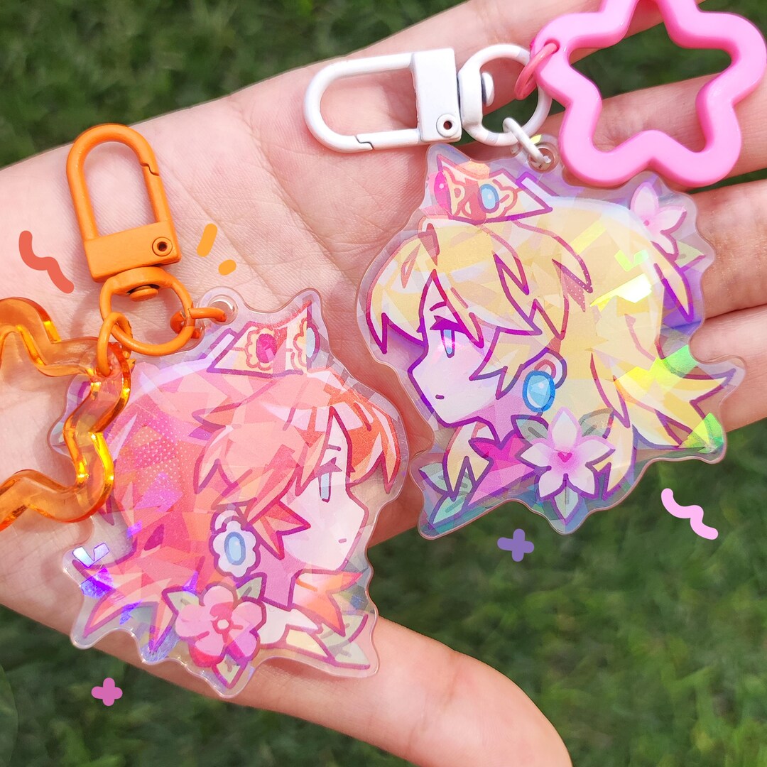 Princess Peach & Daisy Keychains From Mario Bros, Flowers, Nintendo ...