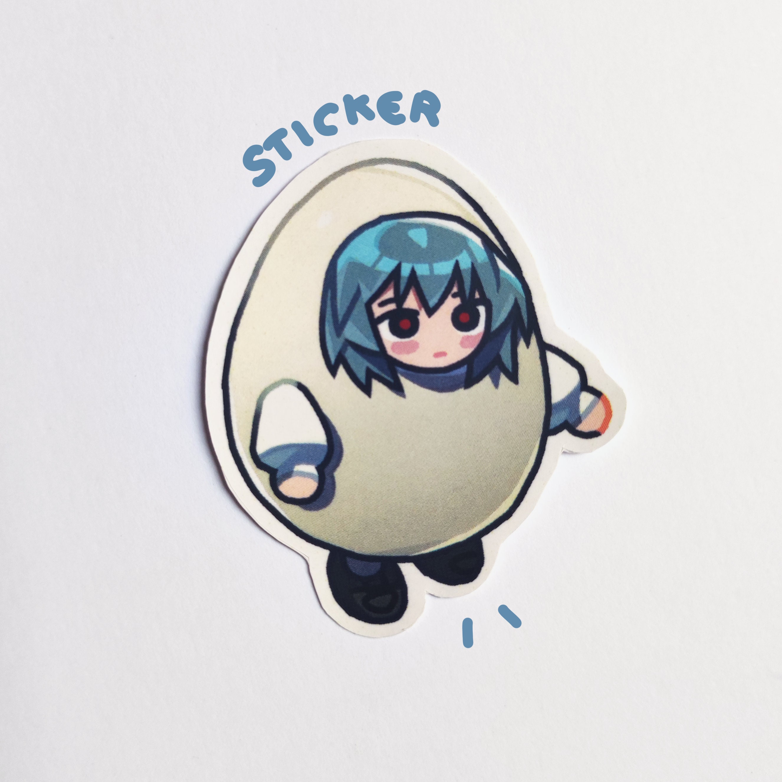 Rei Ayanami Acrylic Keychain - Rei Ayanami Egg / Evangelion Keychain ...
