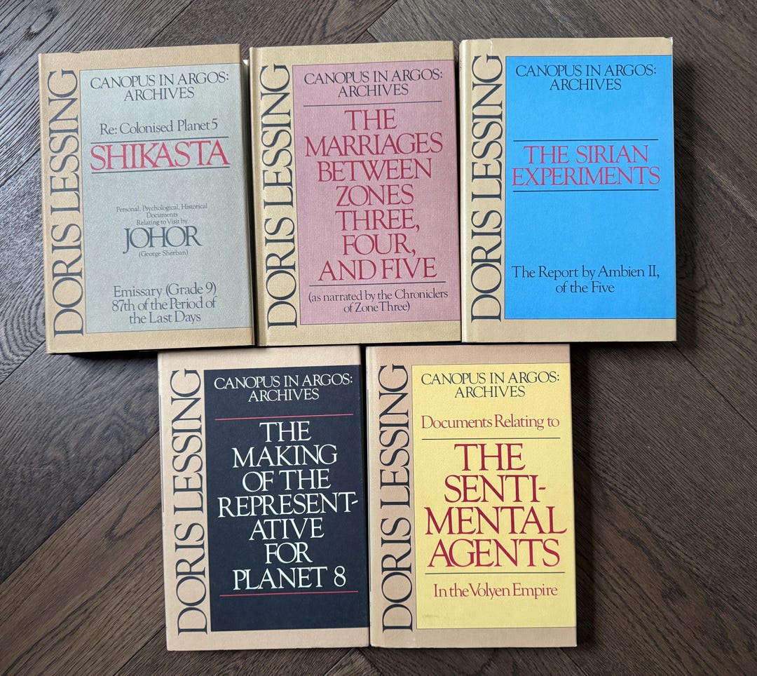 Canopus in Argos by Doris Lessing, All Five Volumes, First Edition - Etsy