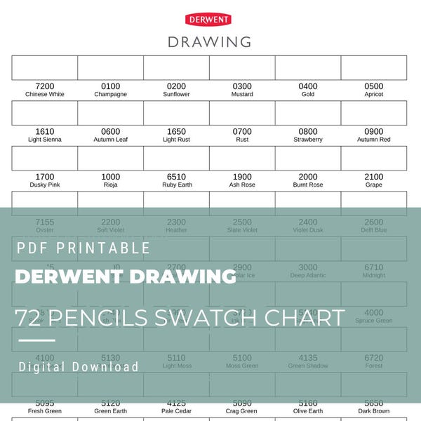 Derwent Drawing Swatch - Etsy