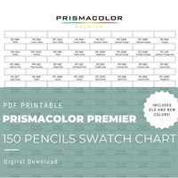 120 Polychromos Pre-filled Swatch Chart - Names and Numbers Pre-filled ...