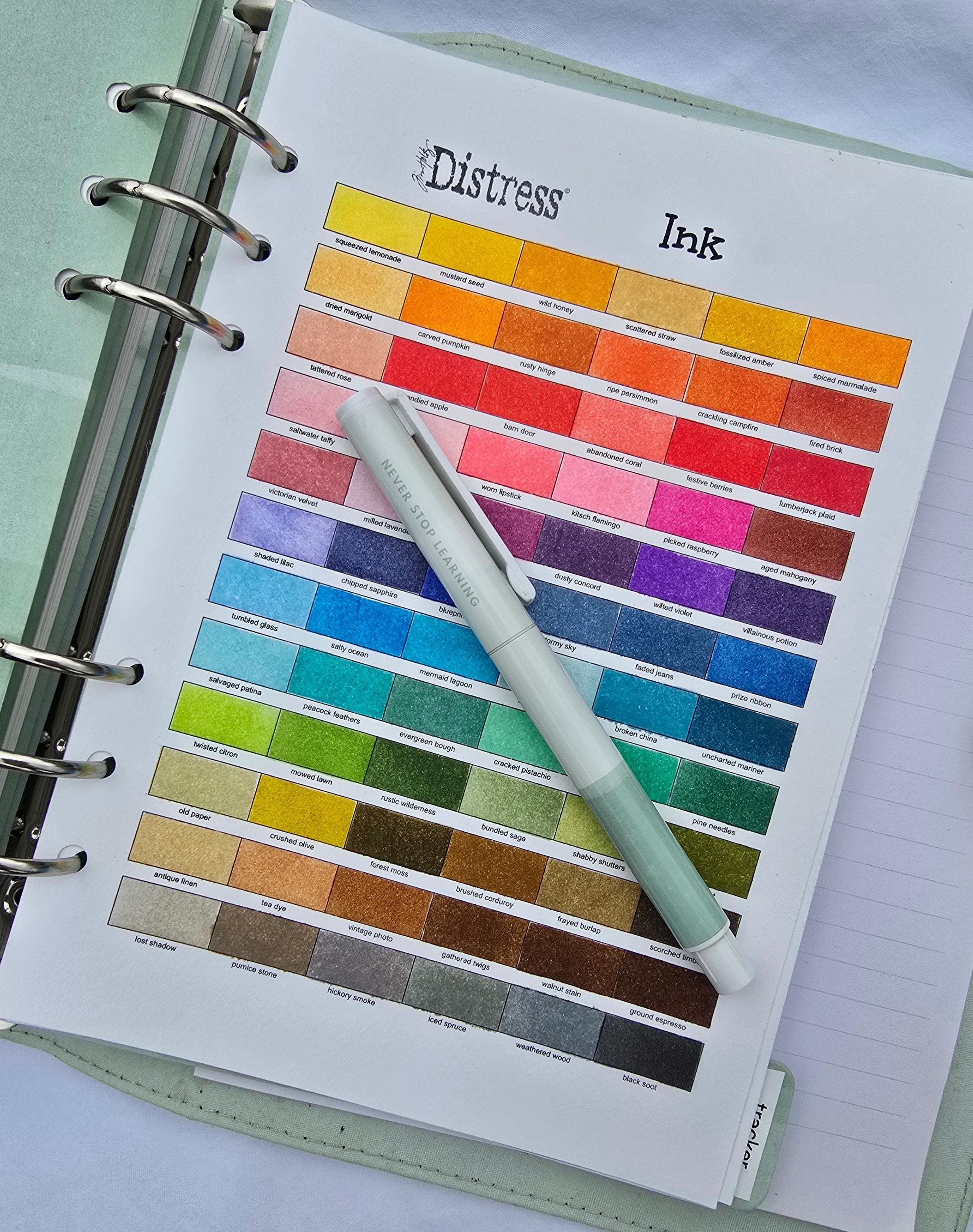 Distress 72 Colors Swatch Chart - Etsy