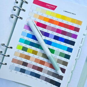 Caran D'ache Luminance 100 Pencils Swatch Chart - Etsy