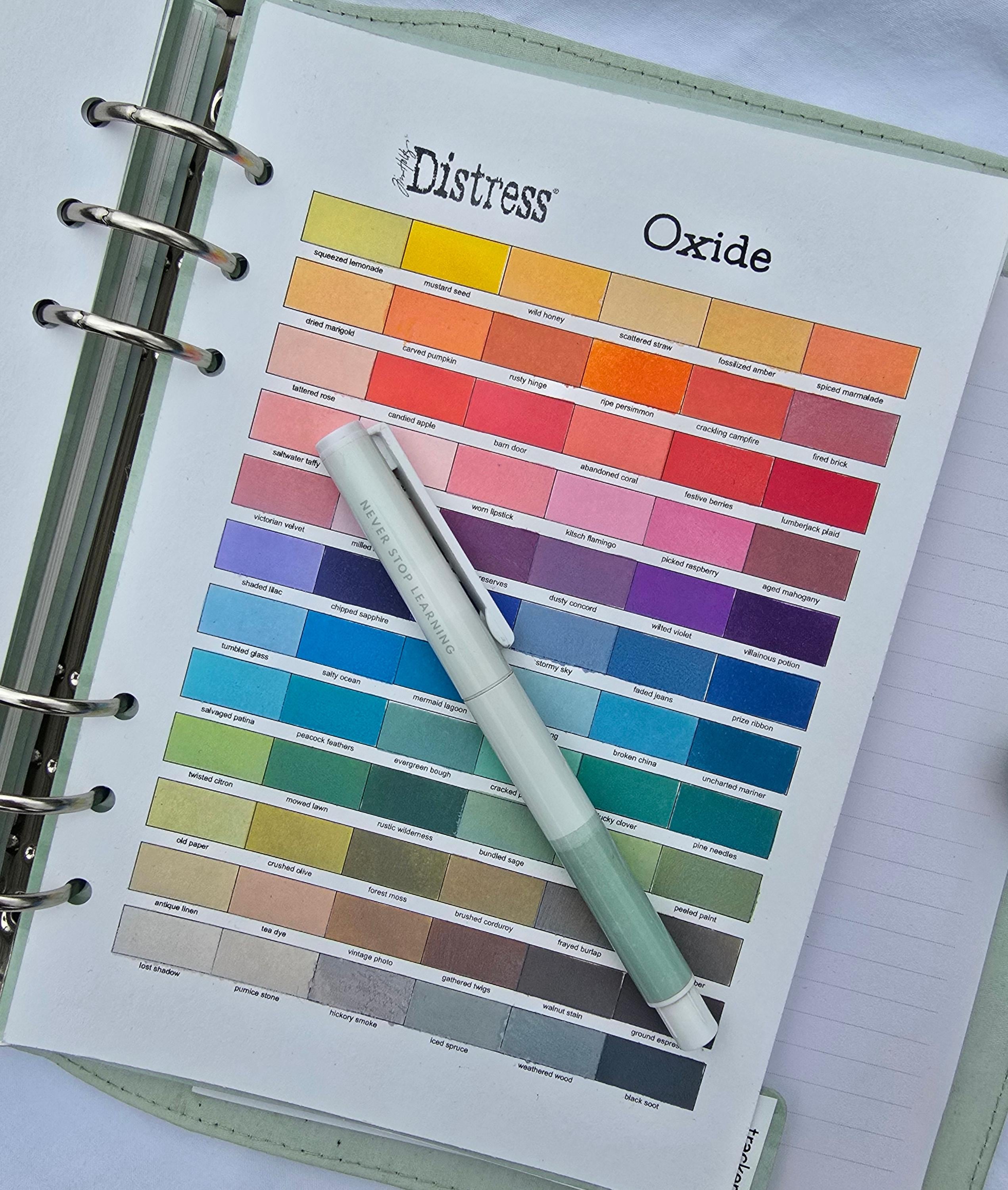 Distress 72 Colors Swatch Chart - Etsy