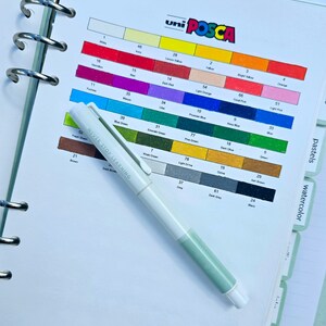 Uni Posca 36 Pencils Swatch Chart - Etsy
