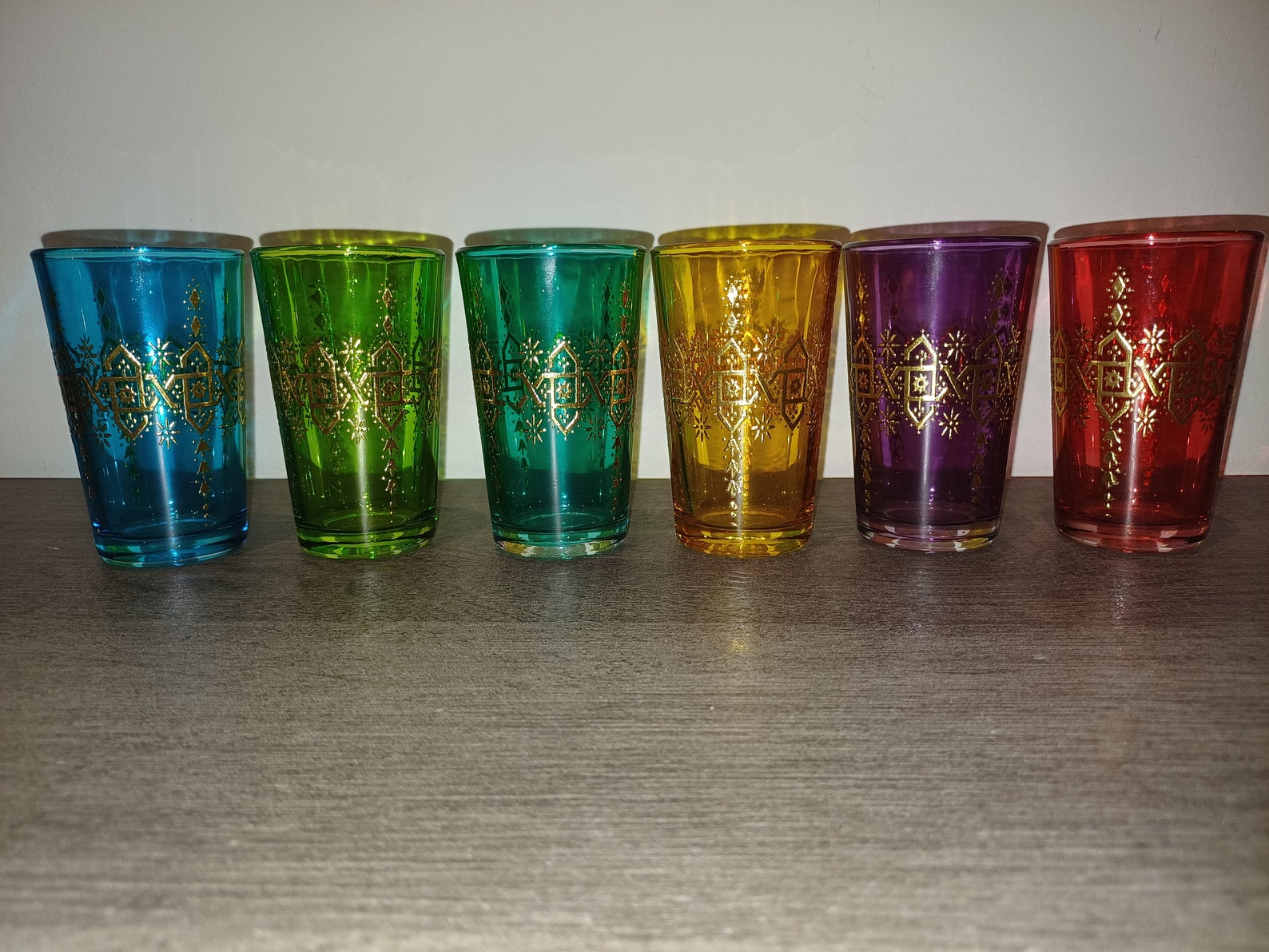 Moroccan Tea Cups, Moroccan Tea Glasses Set, Moroccan Tea Glasses ...