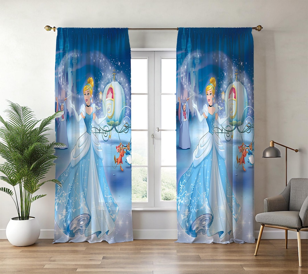 Girlroom Curtain, Princess Tale Curtains, Magic Carriage Window Decor ...