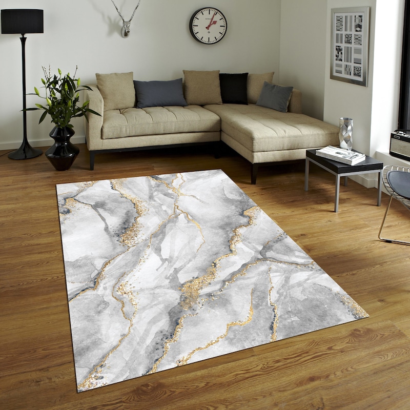 White Glitter Rug - Etsy