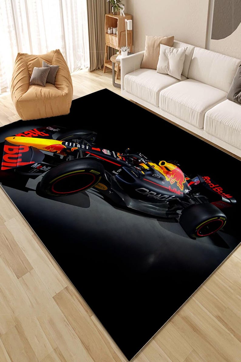Formula 1 Rug, Racing Car Rug – Sports Car ,themed Area Rug for Living ...