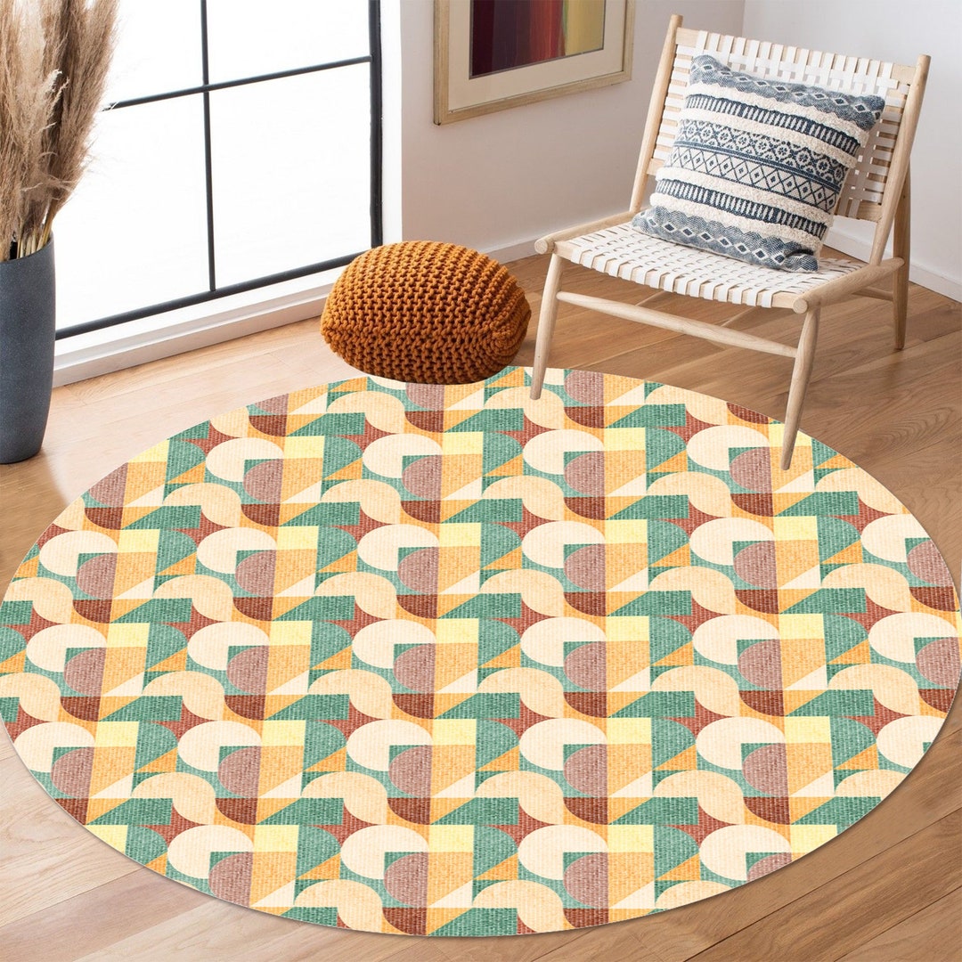 Geometric Rug, Round Rug, Pattern Rug, Area Rug, Living Room Rug ...