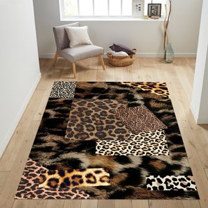 Leopard Print Area Rug: Modern Animal Skin Patterned Carpet - Etsy