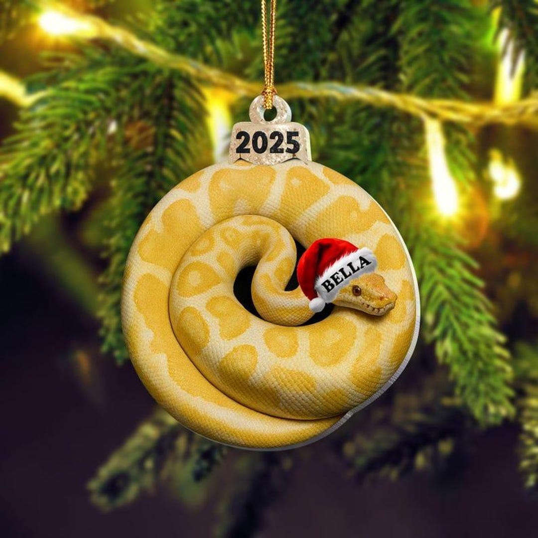 Personalized Ball Python Christmas Ornament: Reptile Lover Gift, Custom ...