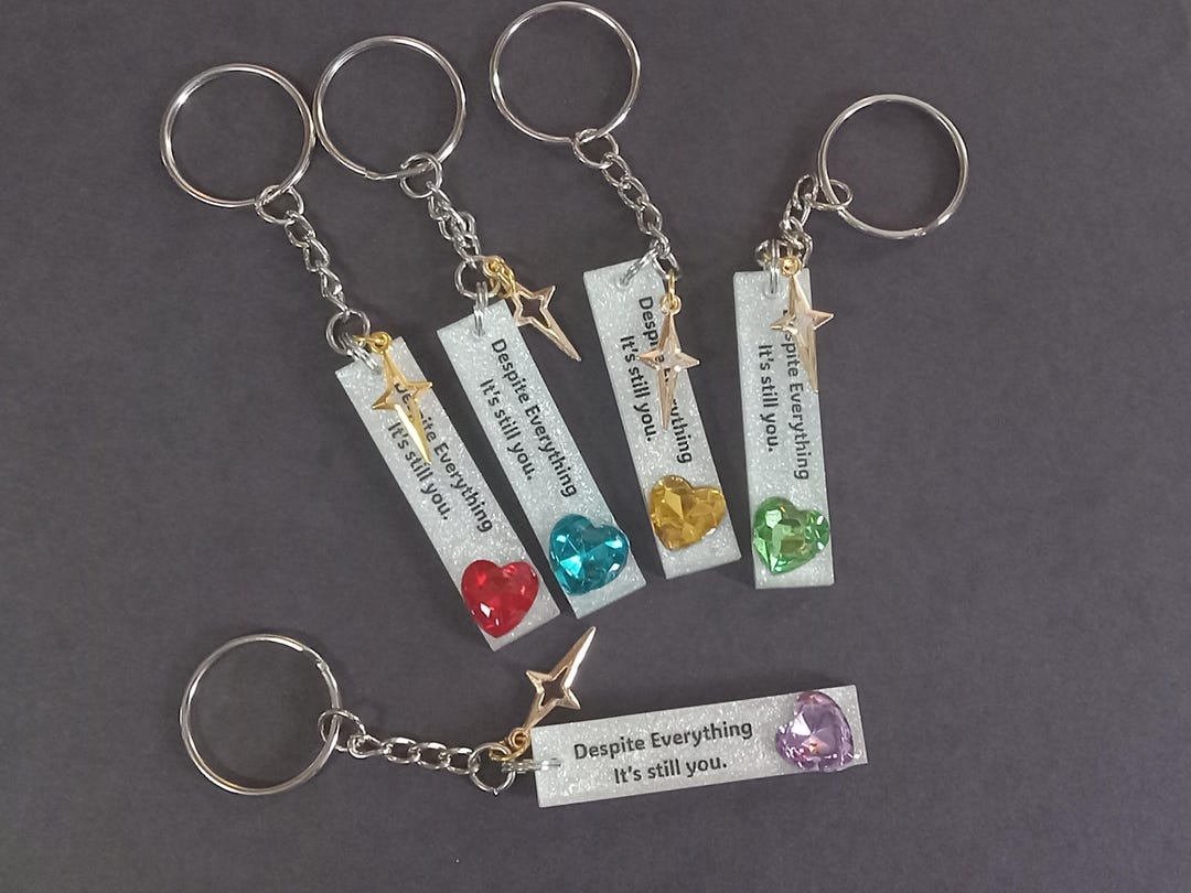 Undertale Quote and Soul Keychain - Etsy