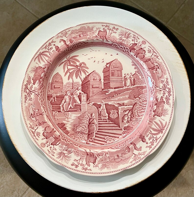 Spode Archive Collection CARAMANIAN Dinner Plate in RED From the ...
