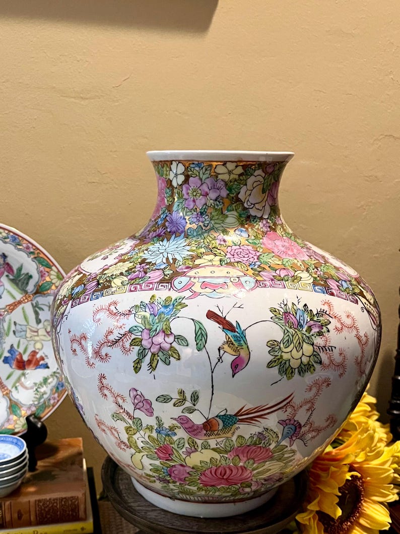 REDUCED Gorgeous Rose Medallion Extra Large Vase Peonies, Posies ...