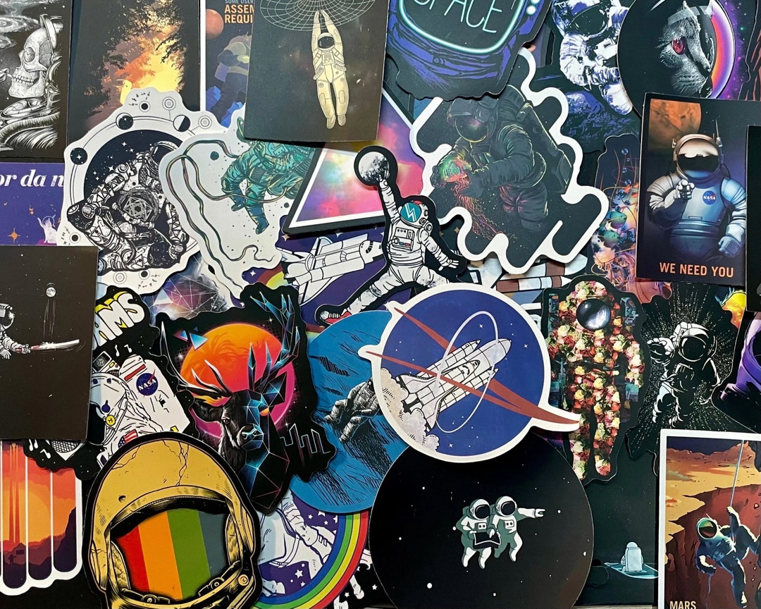 Outer Space Stickers Set - Galaxy, Planets, and Astronaut Designs - Etsy