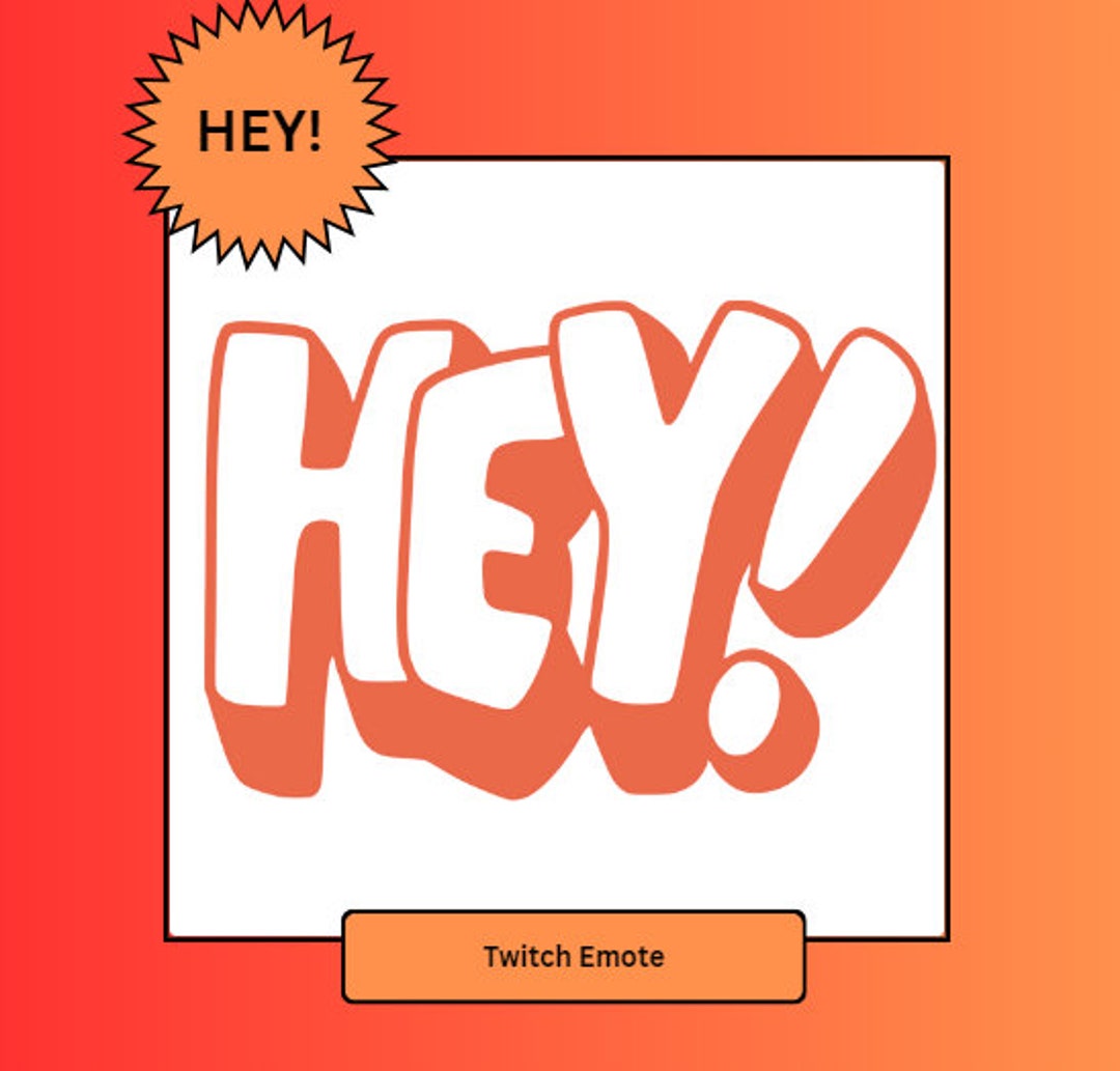 Hey! Emote - Etsy