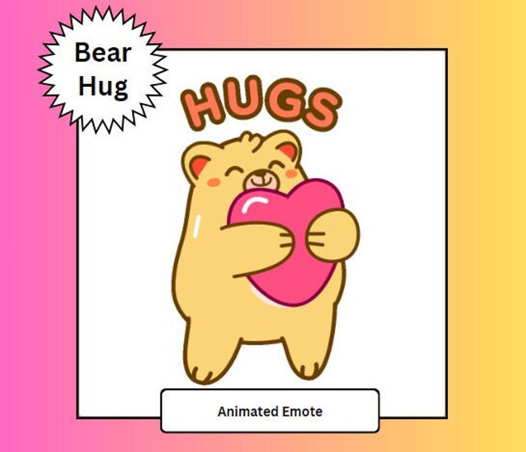 Animated Bear Hug Emote - Etsy