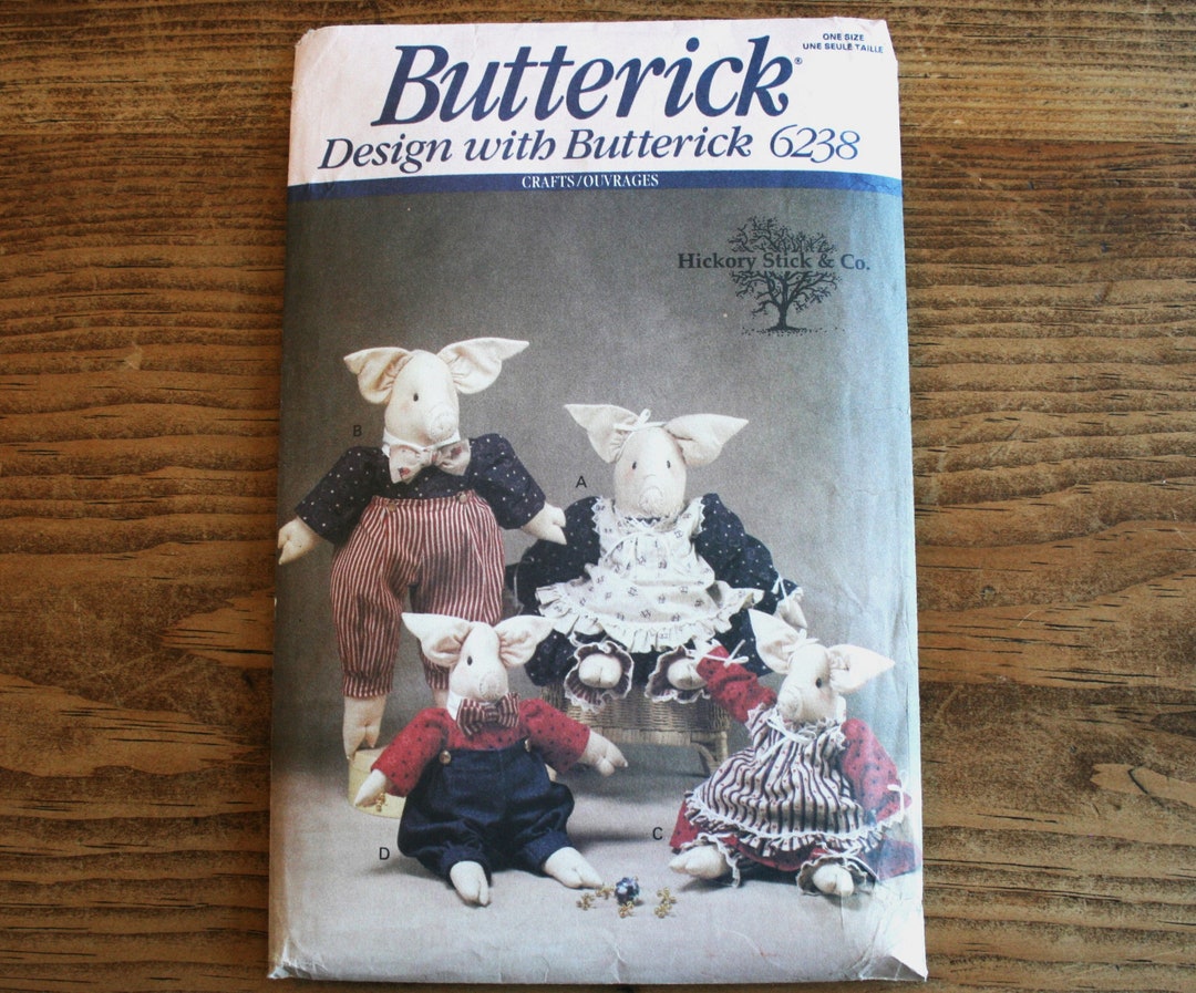 Vintage 1990s Butterick 6238 Craft Sewing Pattern From Hickory Stick ...