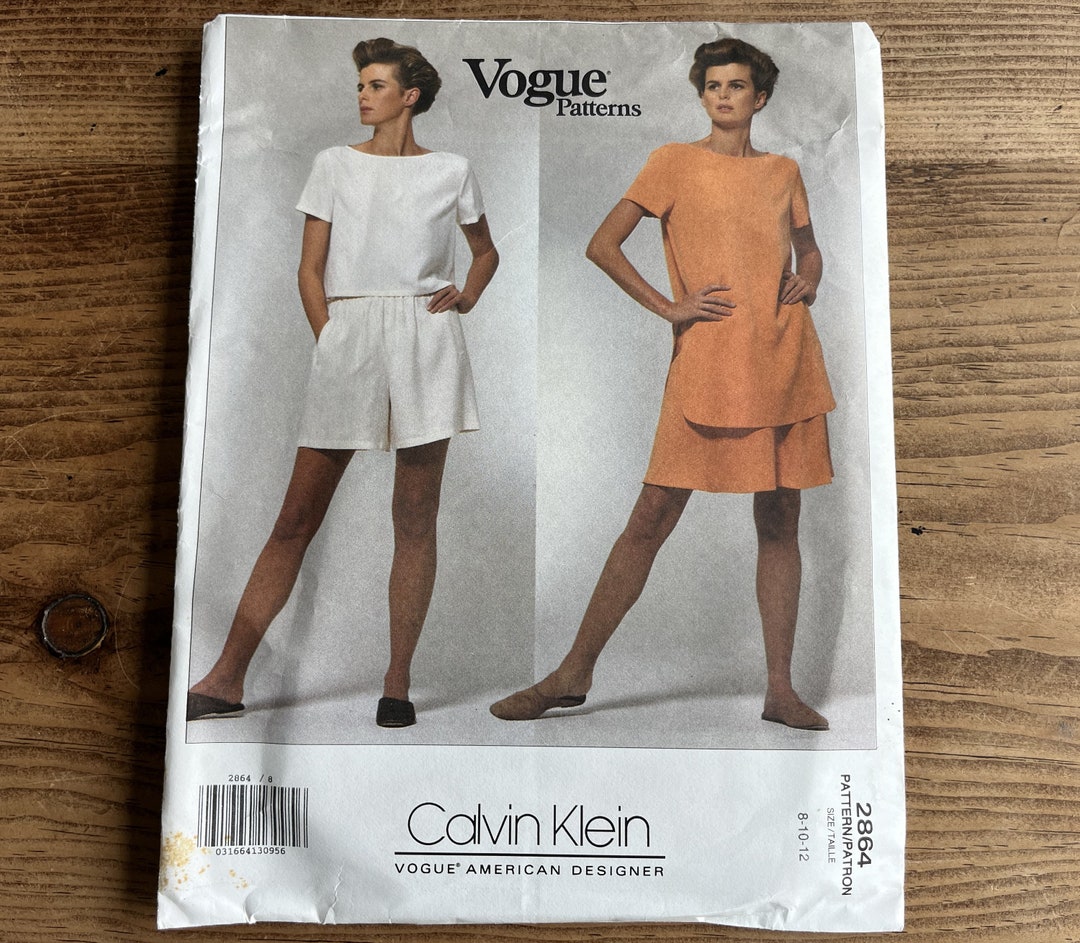 Vintage 90s Calvin Klein Sewing Pattern: Vogue 2864, Sizes 8-12 - Etsy