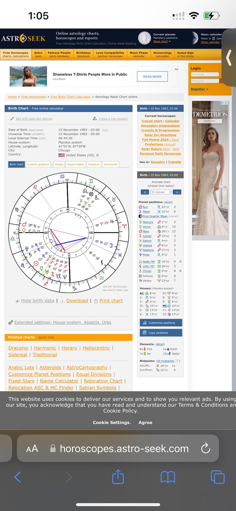 Astrology Birth Chart Reading - Etsy