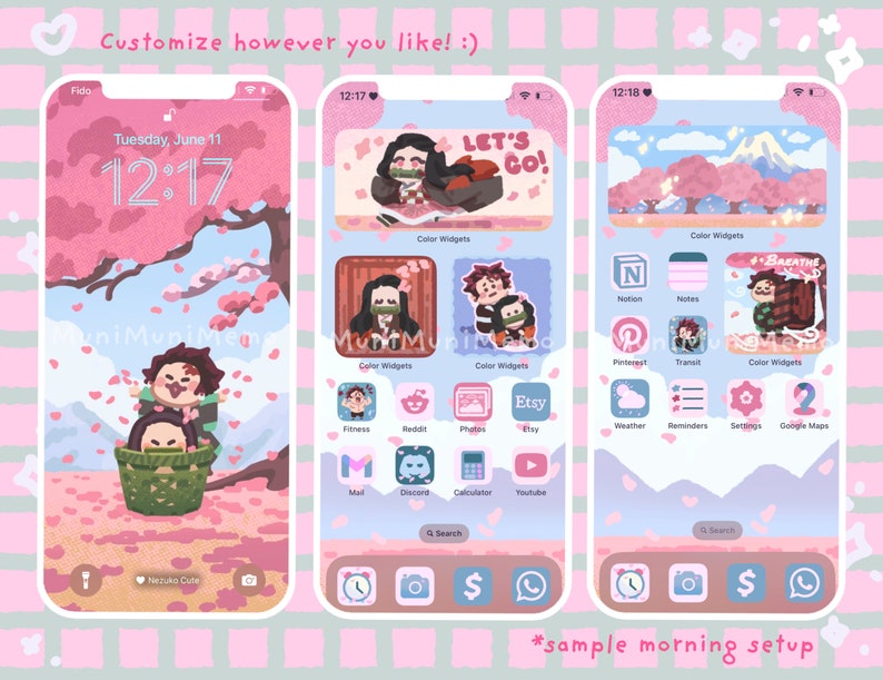 Demon Slayer Theme: Nezuko and Tanjiro Demon Slayer Aesthetic Ios App ...